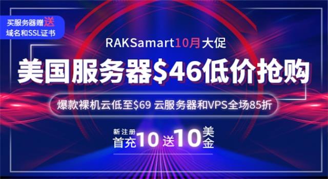Raksmart美国服务器评测 美国站群服务器租用指南 Raksmart优惠码发布